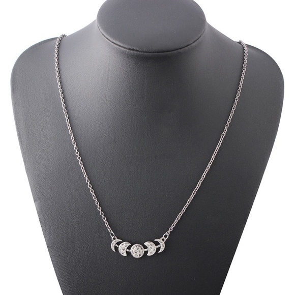 The Secret Pine | Jewelry | Starlette Silver Creative Moon Pendant ...